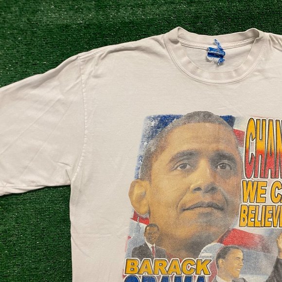 Champion | Shirts | Vintage Y2k Barack Obama Change Essential Campaign ...